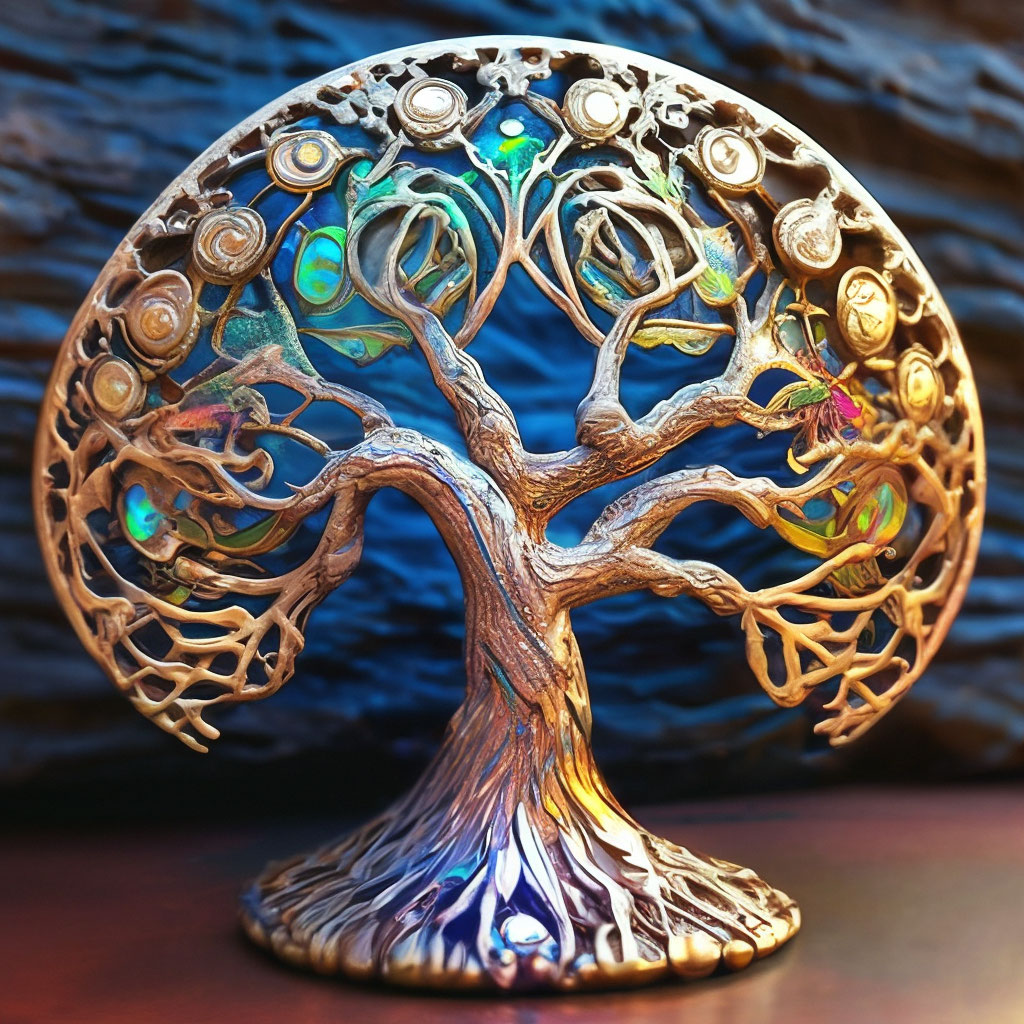"Mythical ancient tree, Ayleid style Dwemer style elemental, inlaid ...