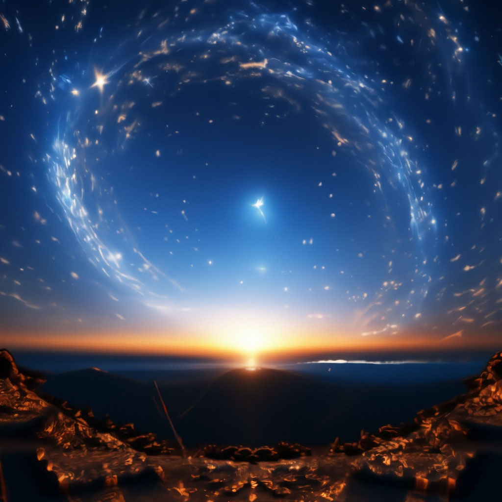 "Star portal in a clear sky, hyperdetalization, professional photo ...