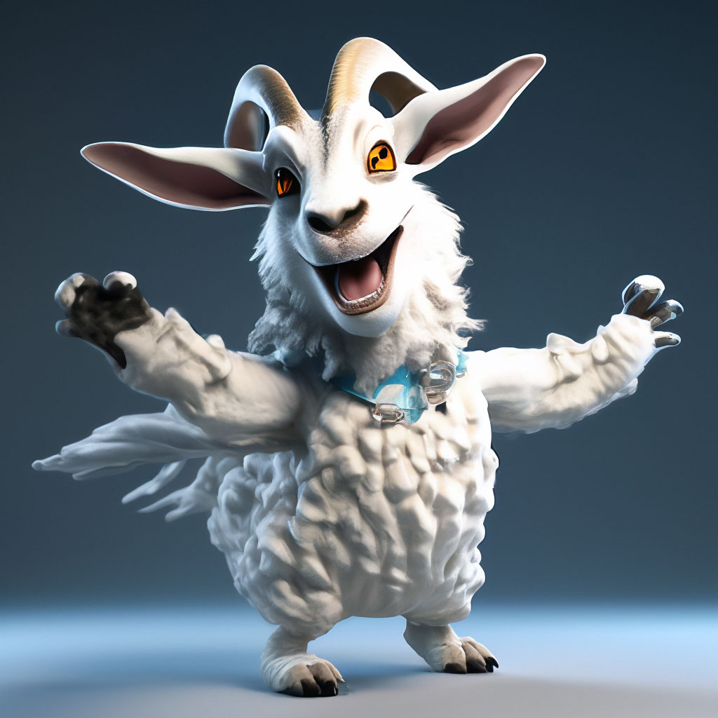 "The hero is in full growth!!! movement, dance , a hybrid of a goat and ...
