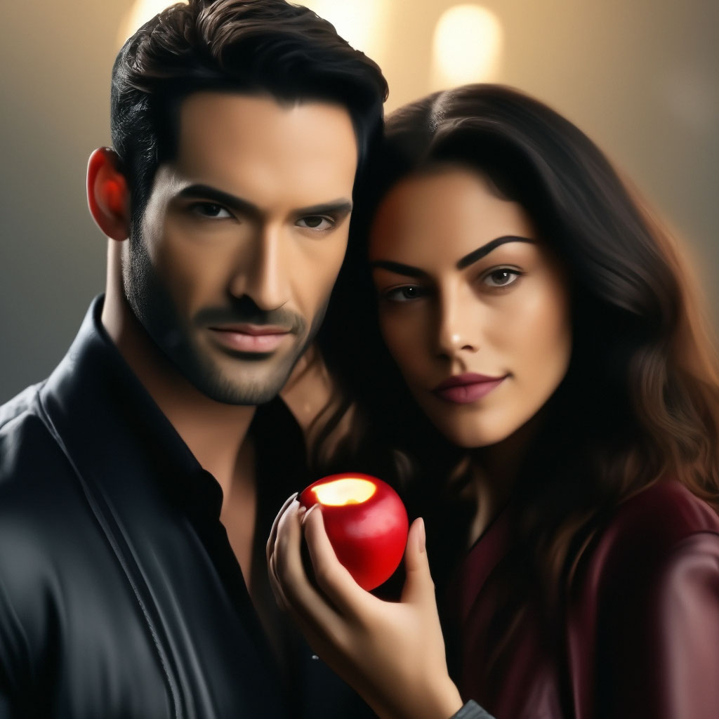 "Lucifer Morningstar and Eve (Inbar Lavi) Ashes, apple, broken heart ...