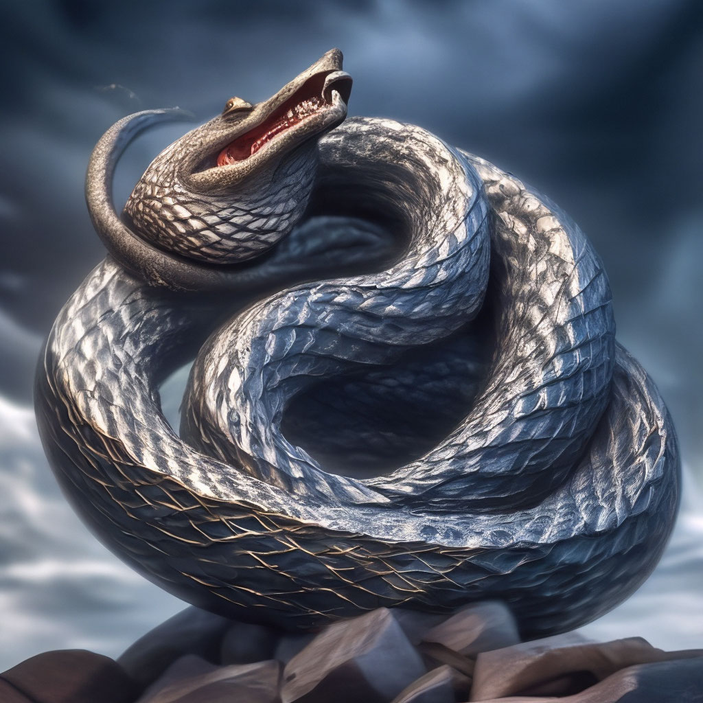 "#Myths of nft Ouroboros; the world snake bites its tail; professional ...