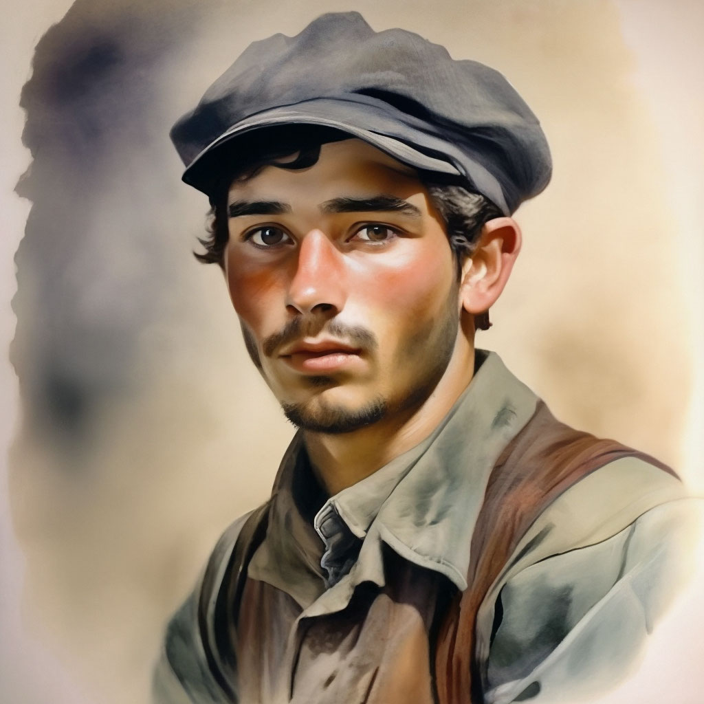 "Parisian Worker Early 20th century worker portrait, Frenchman, young ...