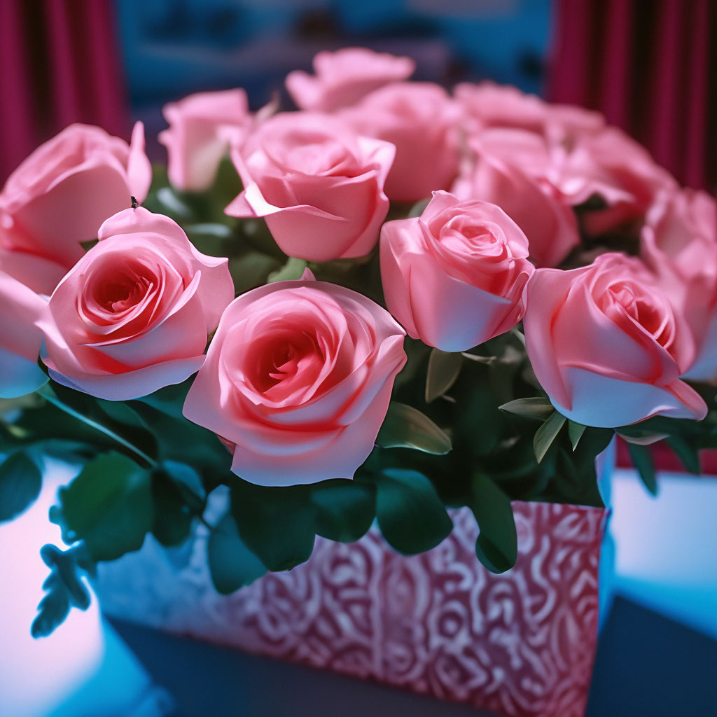 "Beautiful large bouquet of roses in a beautiful package, aesthetically ...