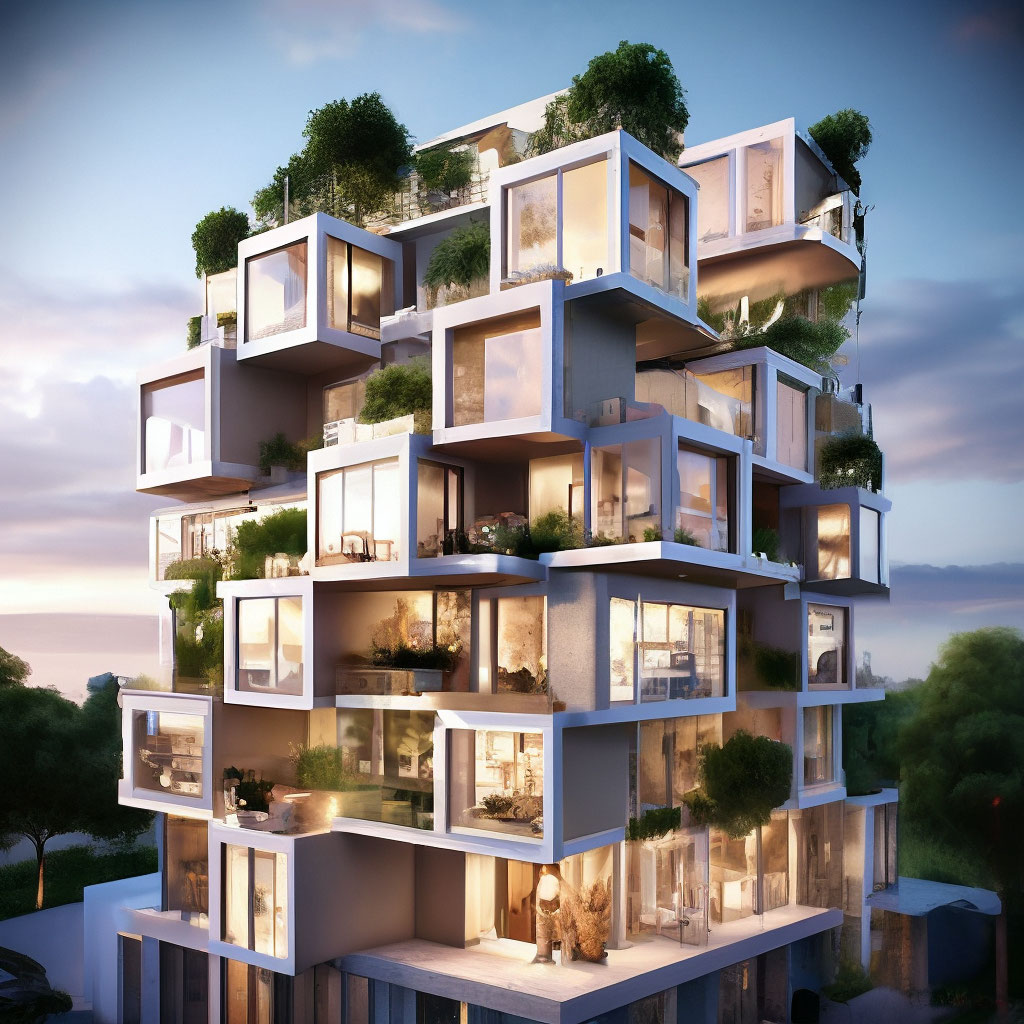 "The concept of a multi-storey building consisting of small private ...