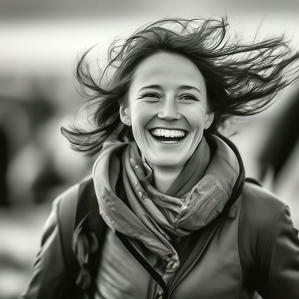 "A day of smiles in the wind" — image created in Shedevrum