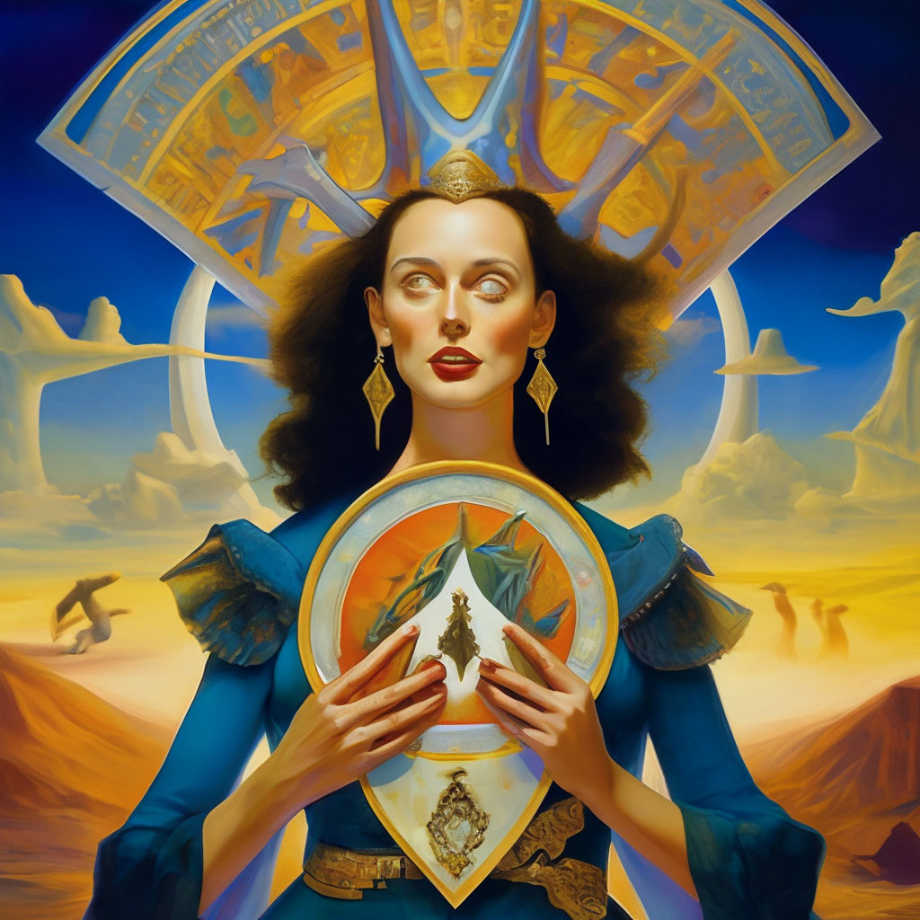 "TAROT card, Arcane 12, in the style of Salvador Dali" — image created ...