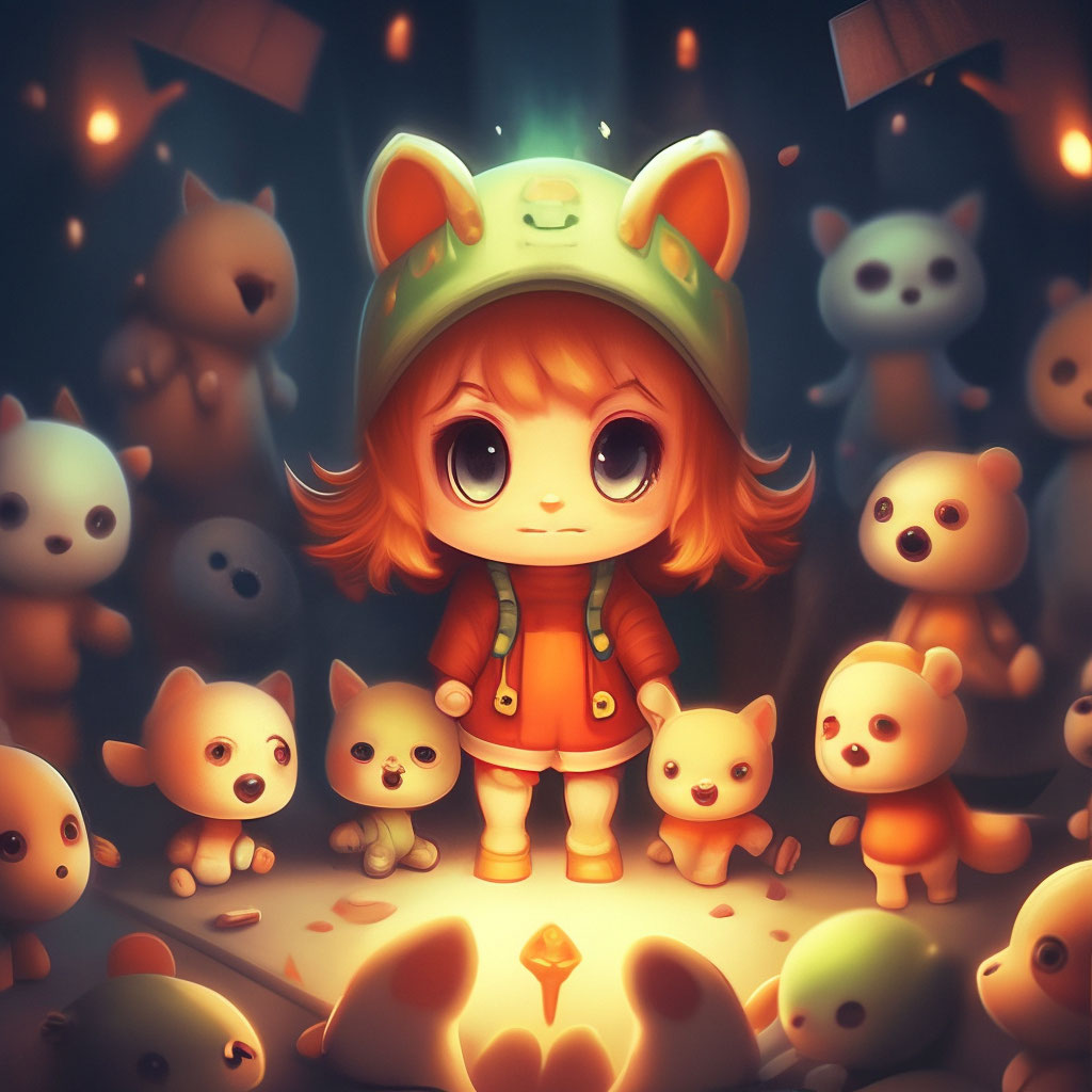 "Cute fear for all people" — image created in Shedevrum
