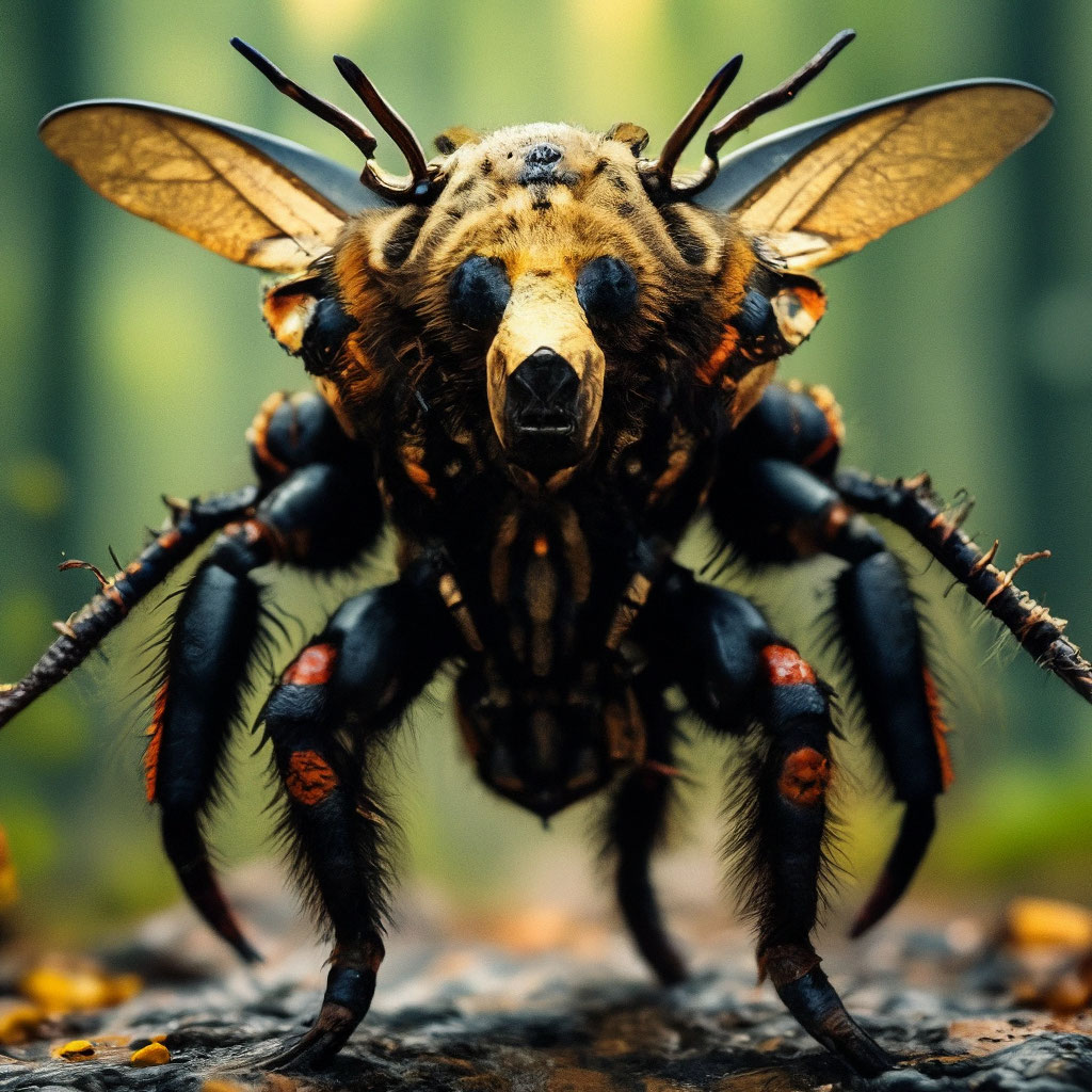 "Insect-bear" — image created in Shedevrum