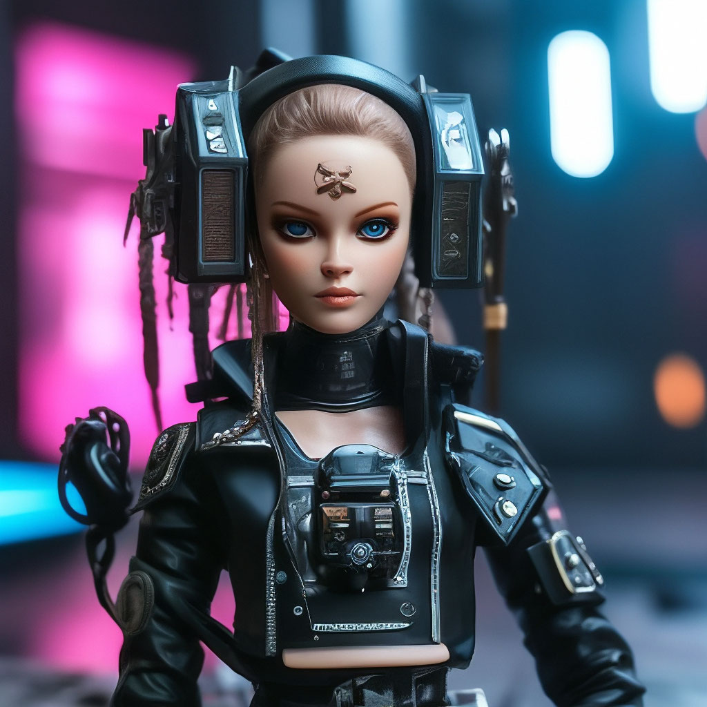"Android barbie doll in cyberpunk style, Dark Souls, horror, high ...