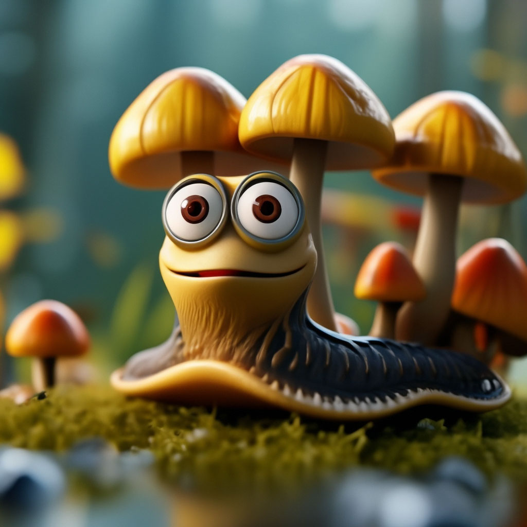 "🐌 The great snail and the villain Gru, minions with mushrooms personal ...
