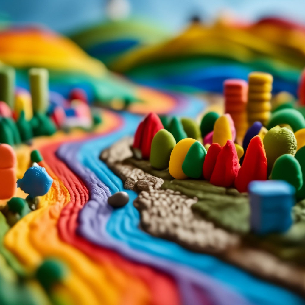 "Plasticine world, 4k, high resolution, high detail" — image created in ...