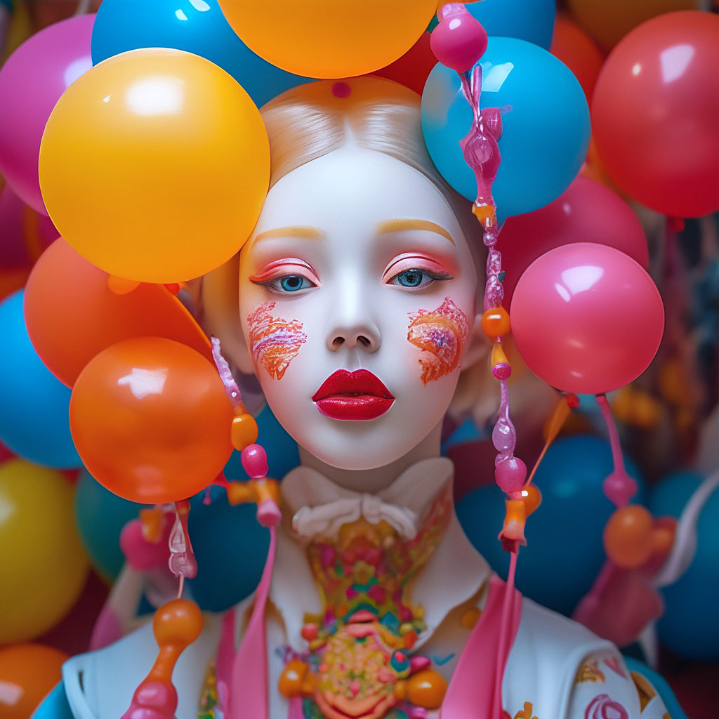 "Anthropomorphic balloon( girl as ballon)big lips and mouth, fantasy ...