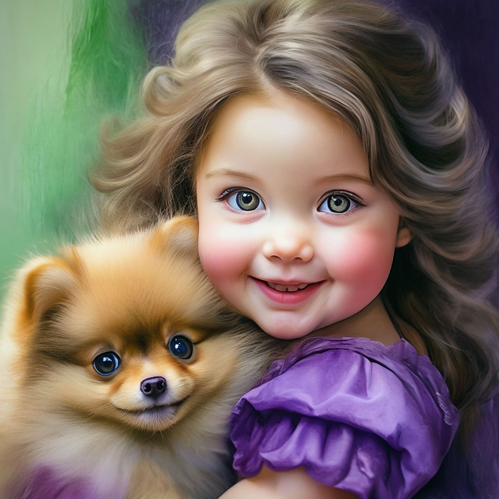 "A pretty little baby, an amazingly beautiful baby, large green eyes ...