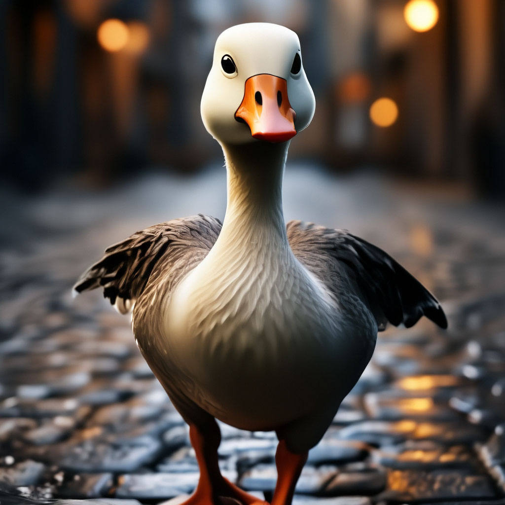 "By the way, what is this goose carrying there, he knows that I will ...