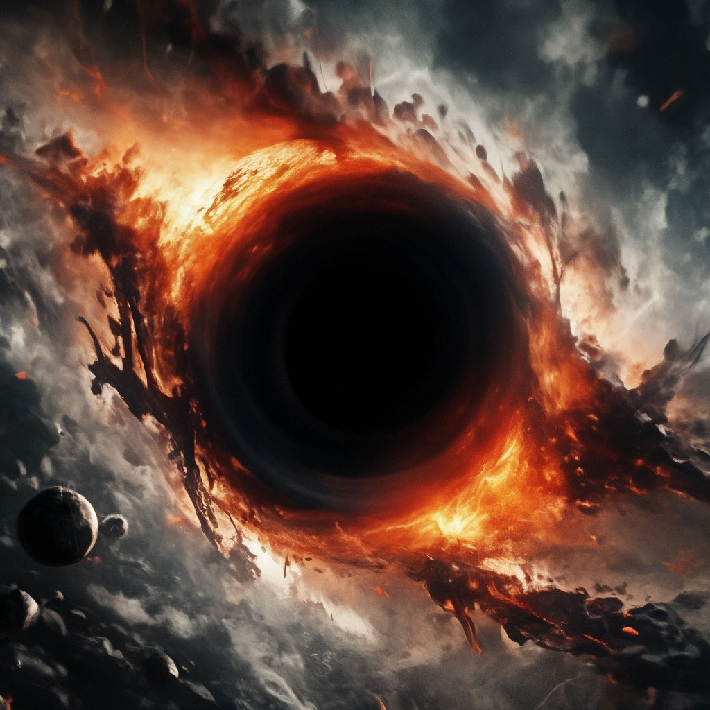 "Black hole" — image created in Shedevrum