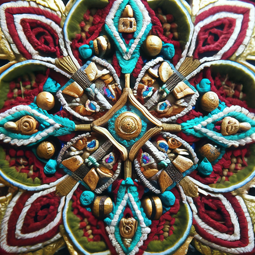 "The ornament is symmetrical, there are many identical details in the ...