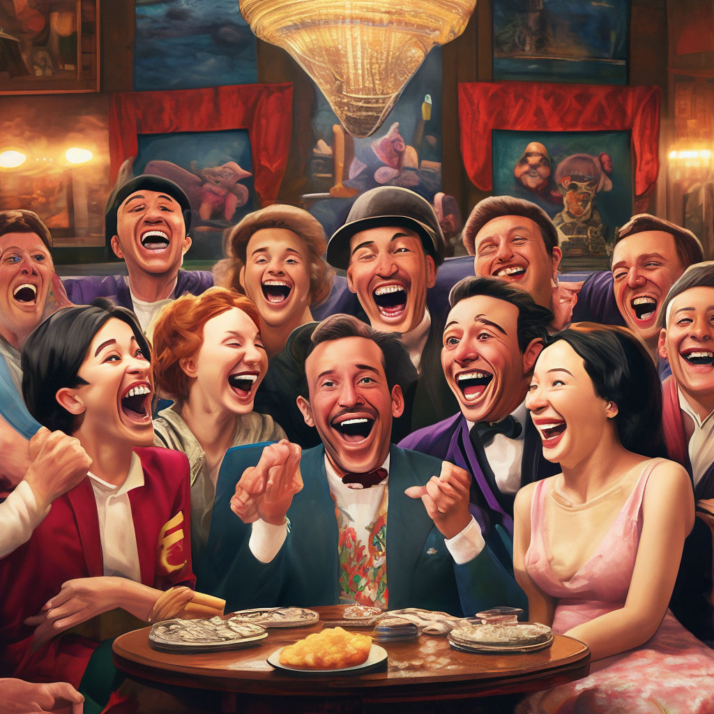 "The laughing room" — image created in Shedevrum