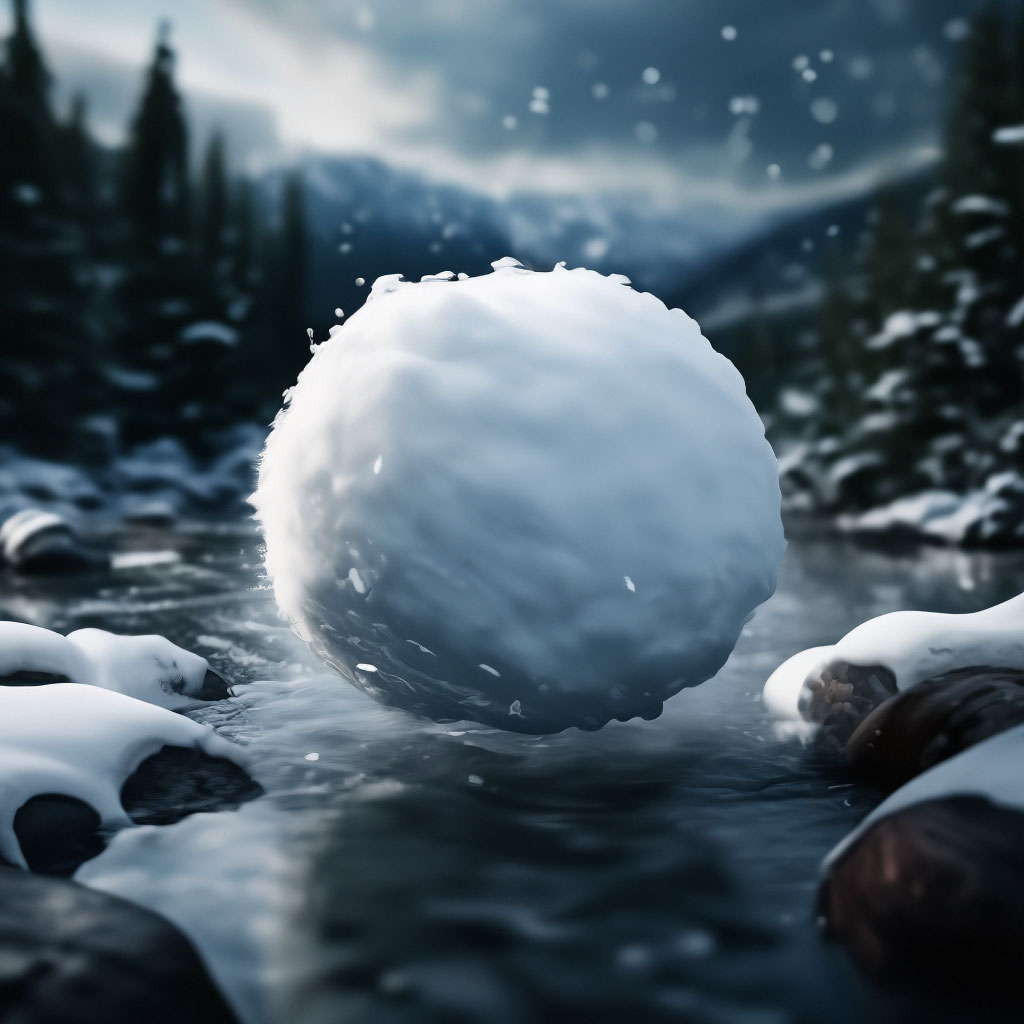 "A Floating Snowball" — image created in Shedevrum