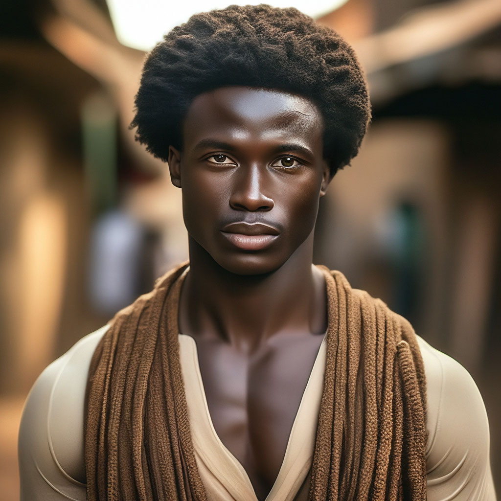 "Handsome african guy" — image created in Shedevrum