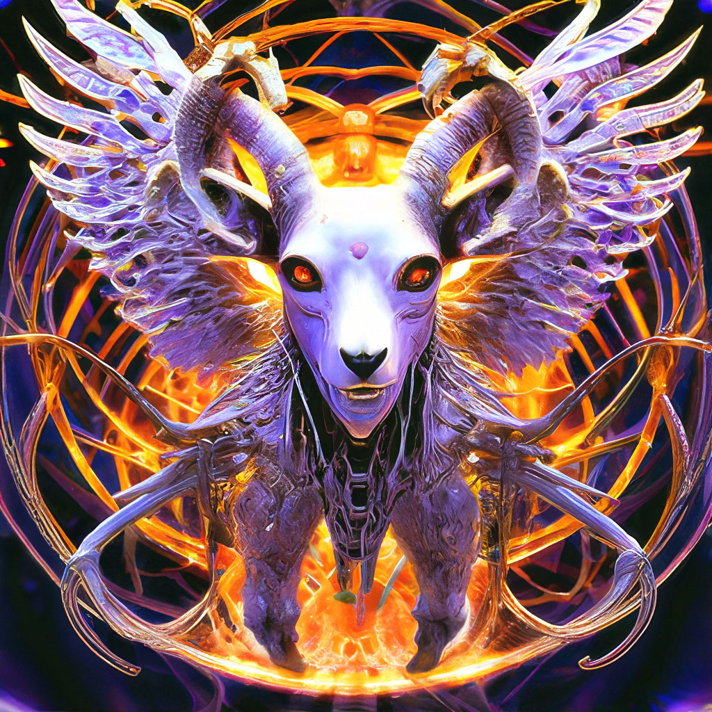 "Soaring modern place the goat all in a sphere of small spirals and ...