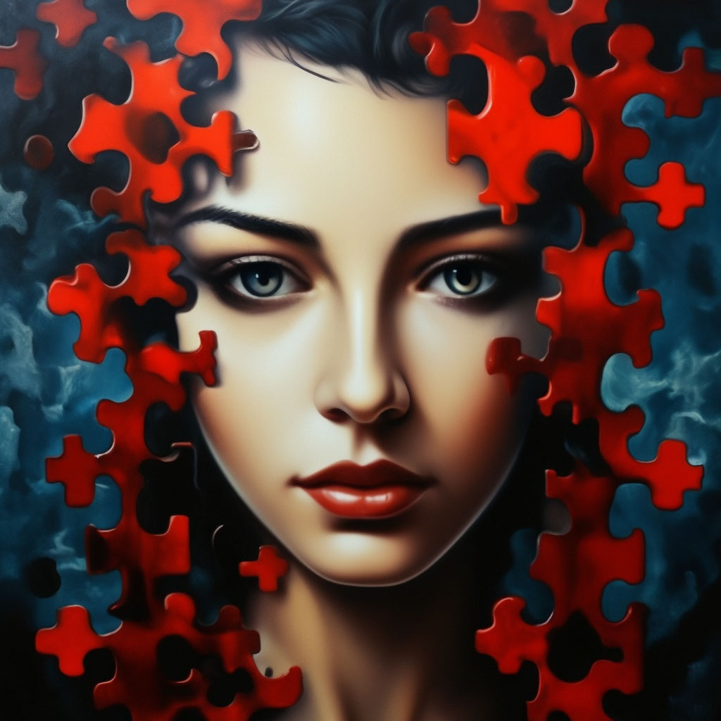 "Surreal puzzle,artwork, oil painting.*" — image created in Shedevrum