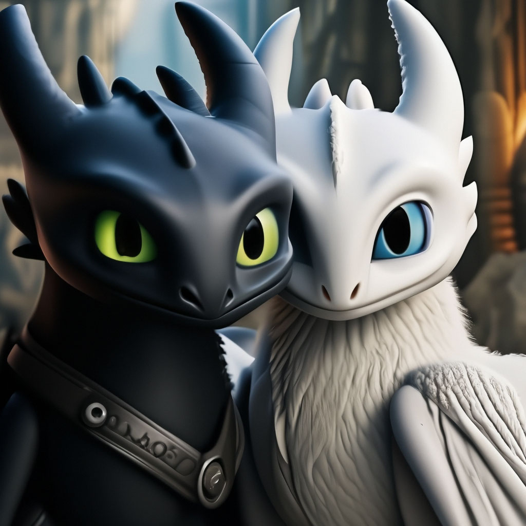 "White Fury and Bezubik" — image created in Shedevrum