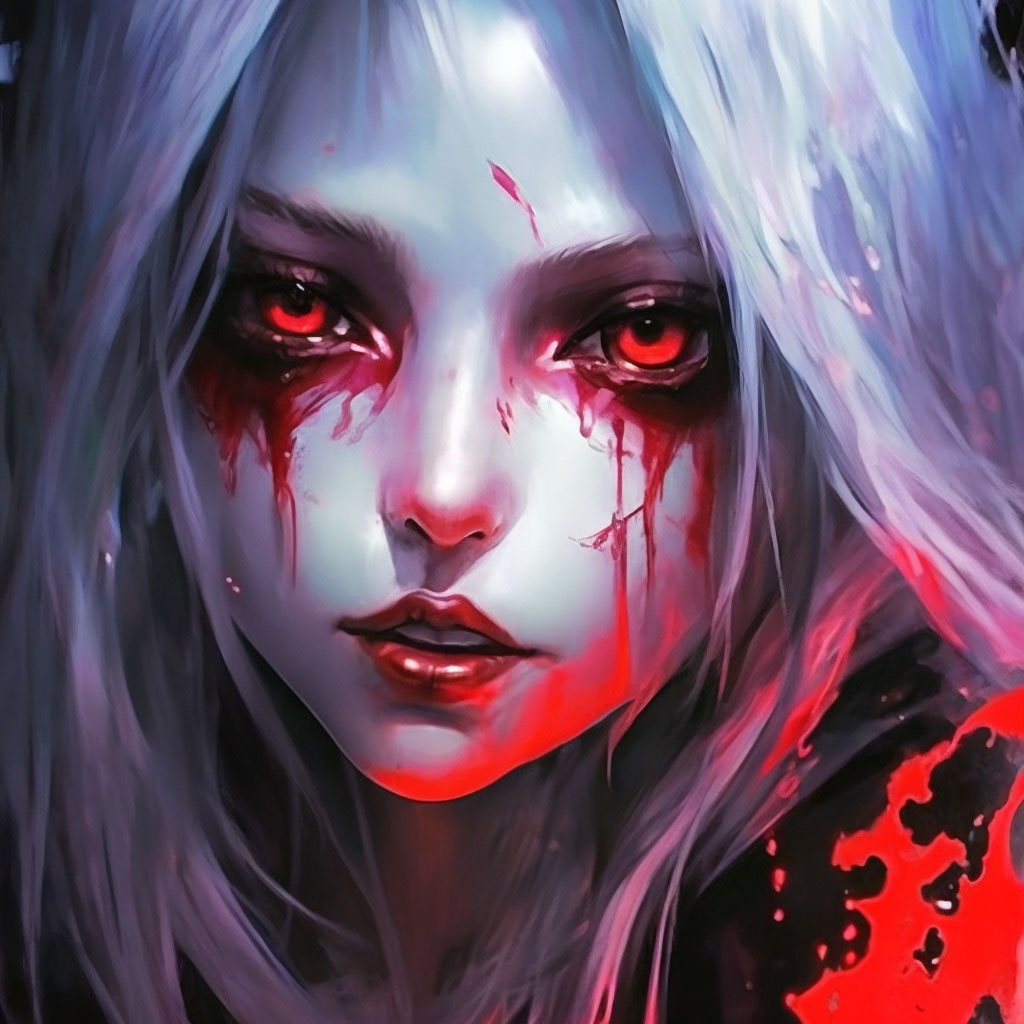 "(づ ‿ )づ Spray-painted art vampire Theresa Apocalypse, in anime style ...