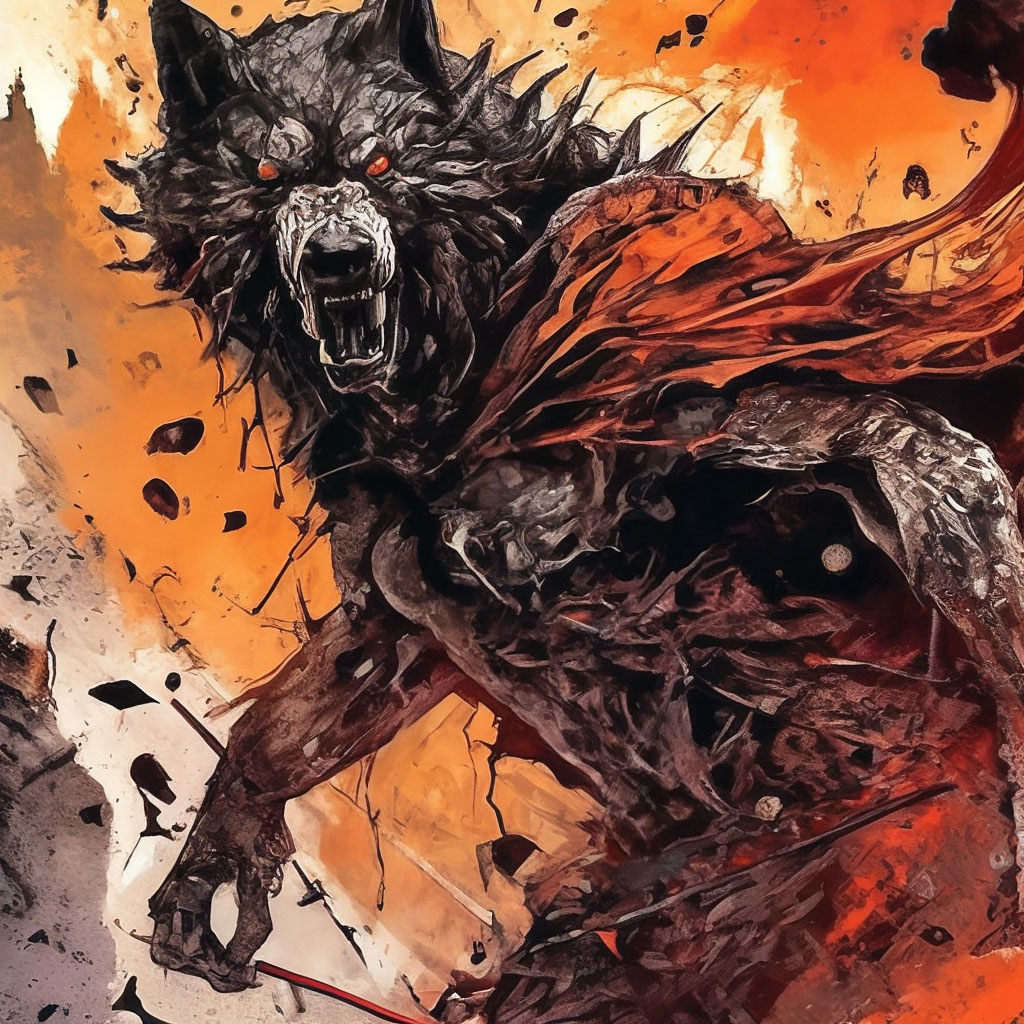 "Primordial horror The Inky Abyss Splashes of color: brown, black ...