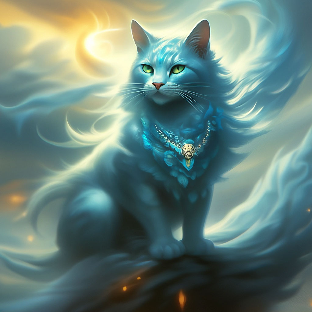 "Spirit of the wind cat" — image created in Shedevrum