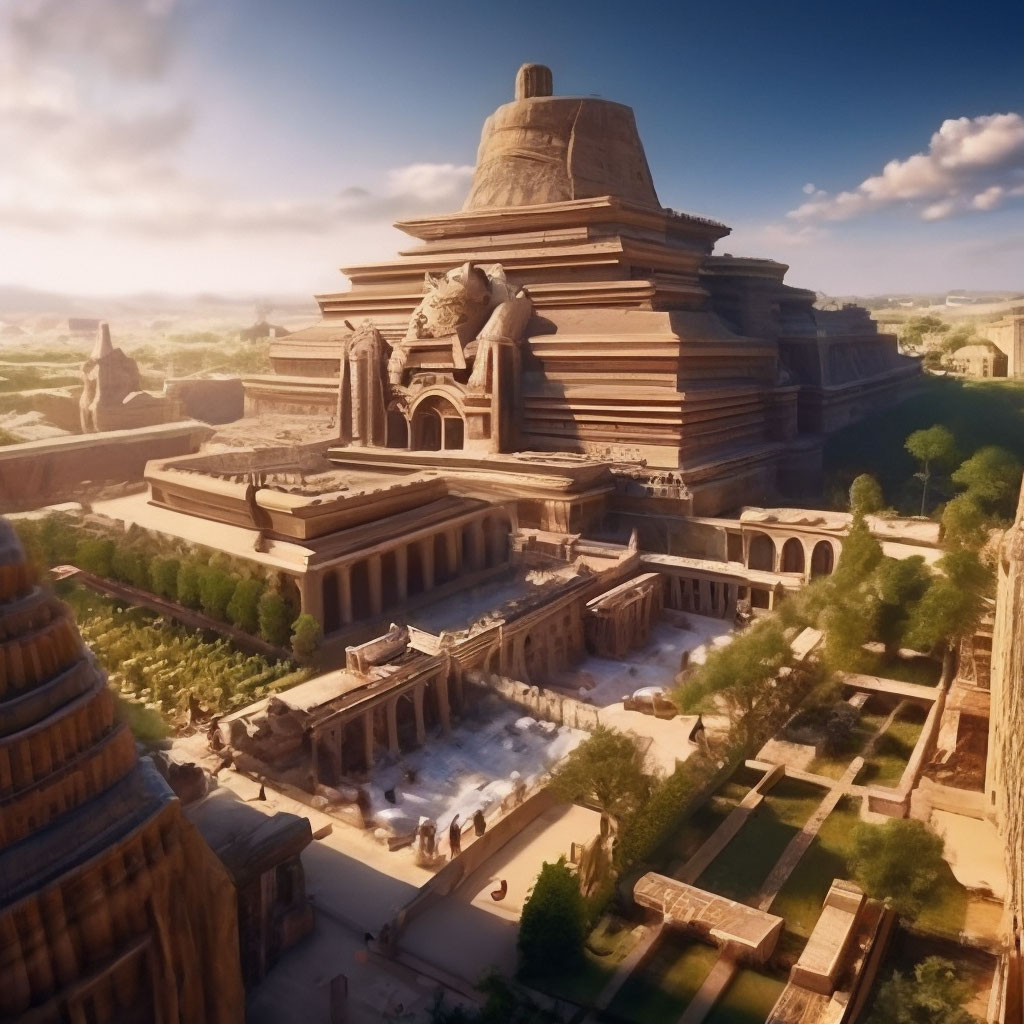"Ancient Babylon, aesthetically pleasing, professional photo, beautiful ...