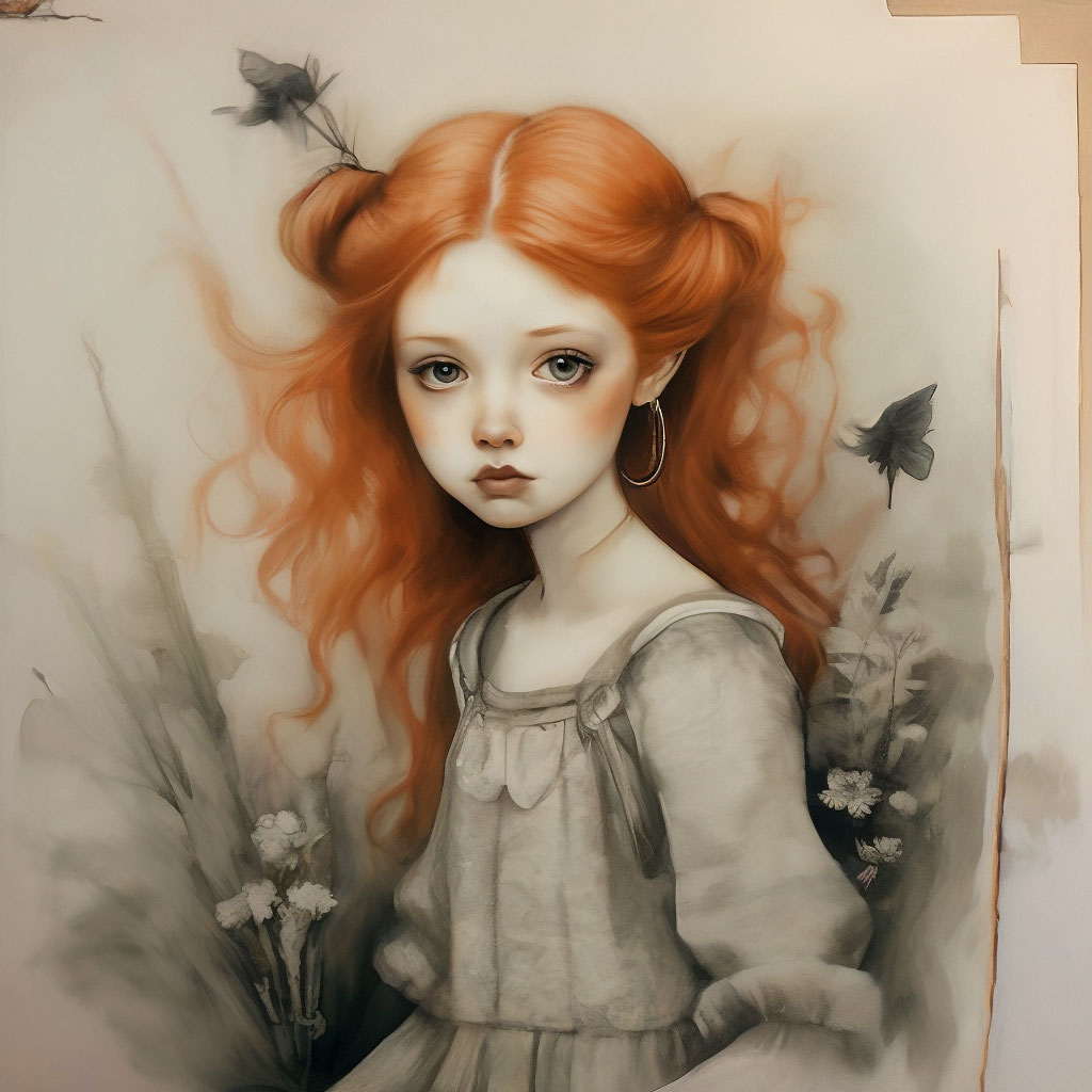 "Sketch sketch, silly little eye, awkward, wild fairy ginger, love ...