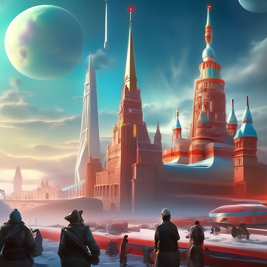 "The USSR in the future" — image created in Shedevrum
