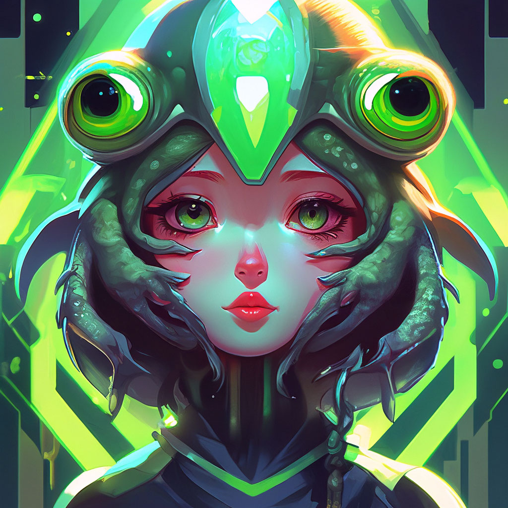"Concept sketch art humanization, cute toad girl, detailed face ...