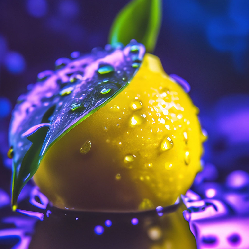 "Toxic yellow lemon of perfect shape for its kind, macro photography ...