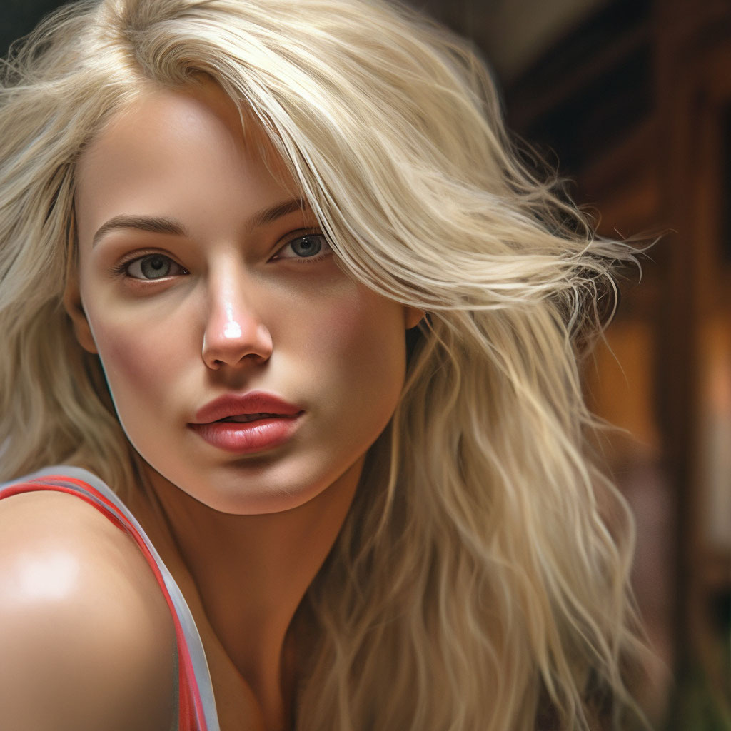 "Ruthless blonde ,detailed drawing, 4K, high resolution, high detail ...