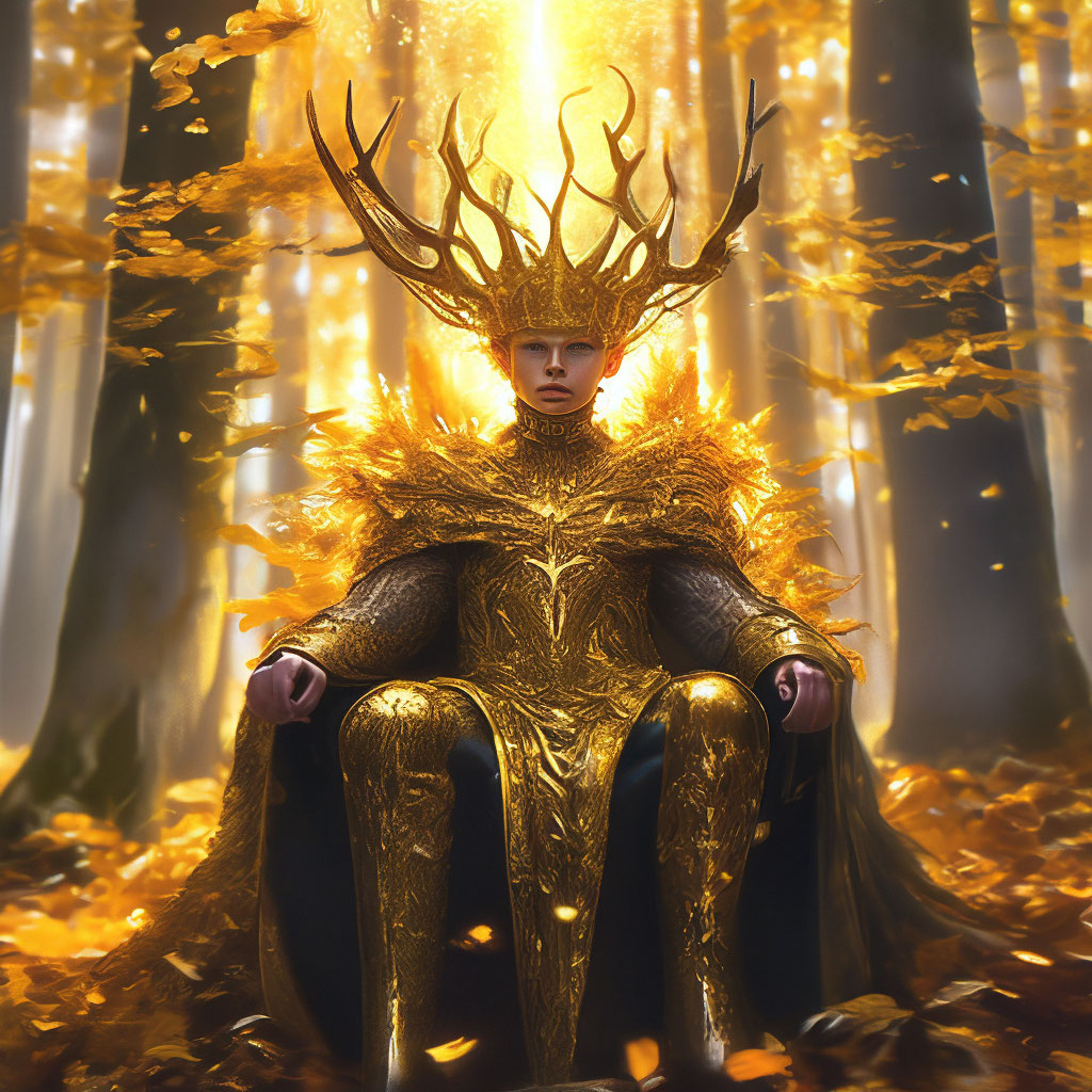 "The forest king Autumn, Hyperrealism, a formidable forest king on the ...