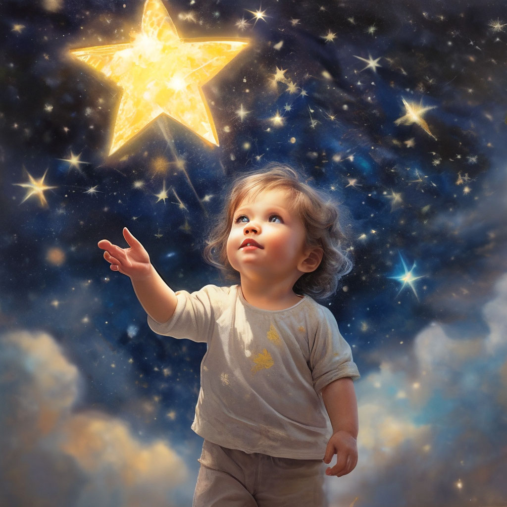 "The child is a star" — image created in Shedevrum
