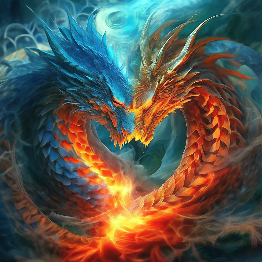 Fractal Del Dragón De Llamas