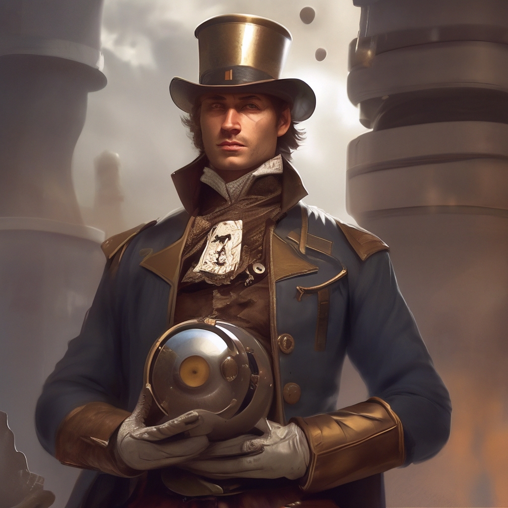 "Starkov in an old outfit. with the cylinder, a stone fell on his head ...