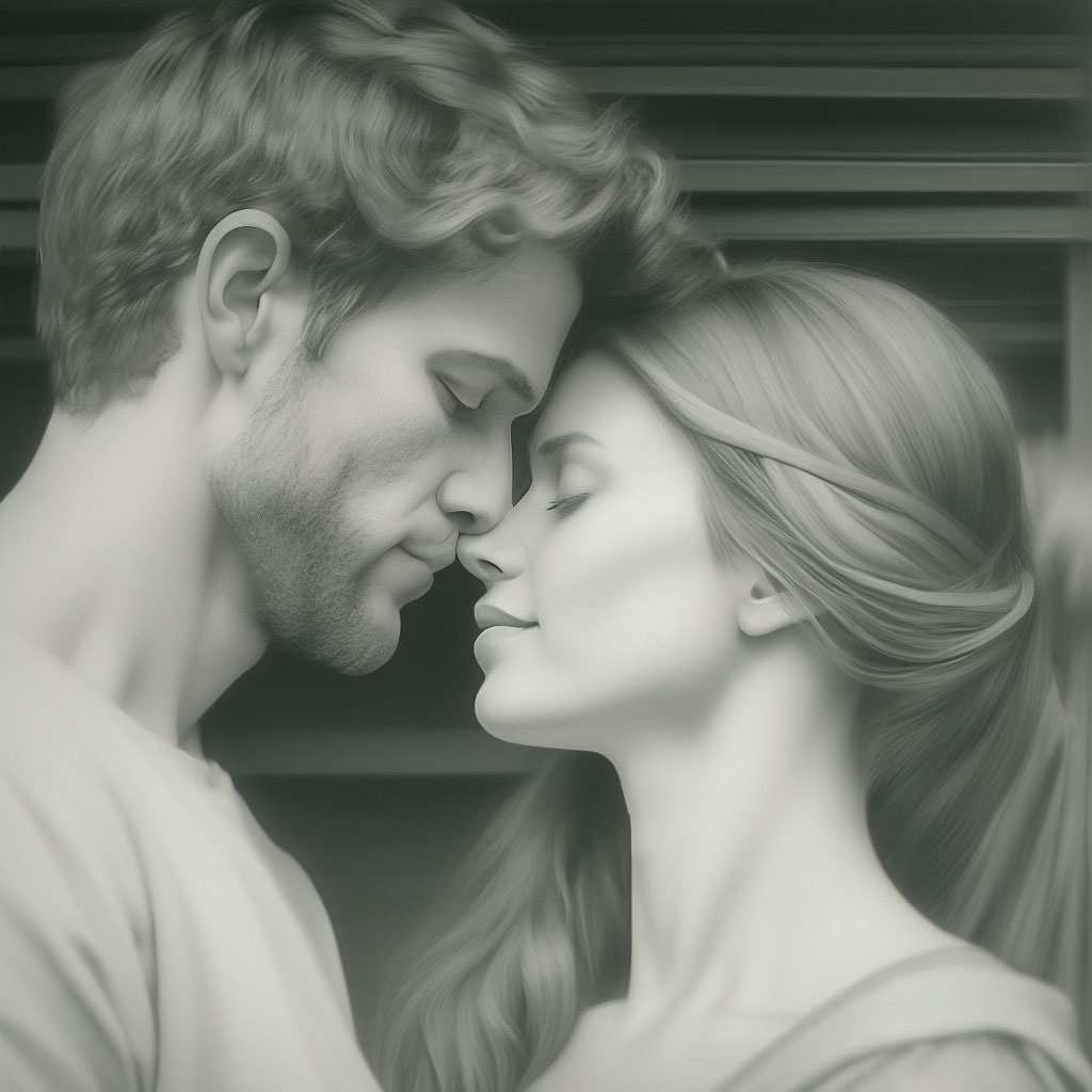 "Light of mutual love, pencil drawing" — image created in Shedevrum