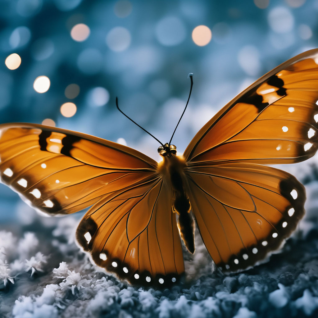 "" ️ ️ ️ ️ ️Ethereal Dance of Star Moths" The photo visualizes the ...