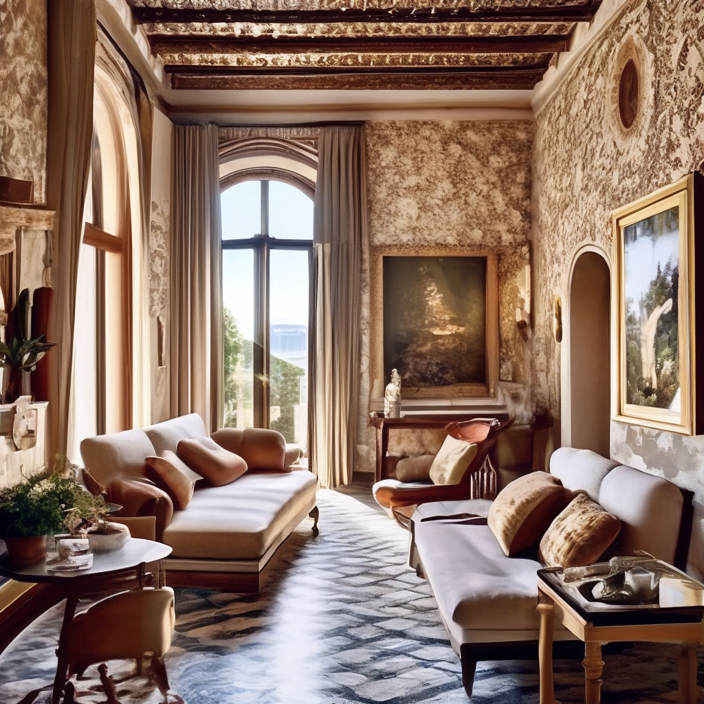 "Italian interior style. Luxurious eclecticism, history, southern ...