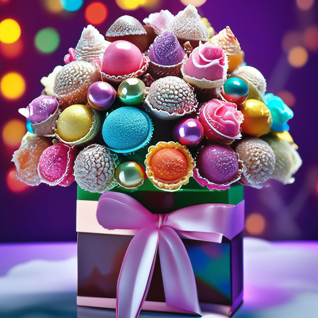 "A masterpiece of confectionery art:amazingly beautiful sweet bouquet ...