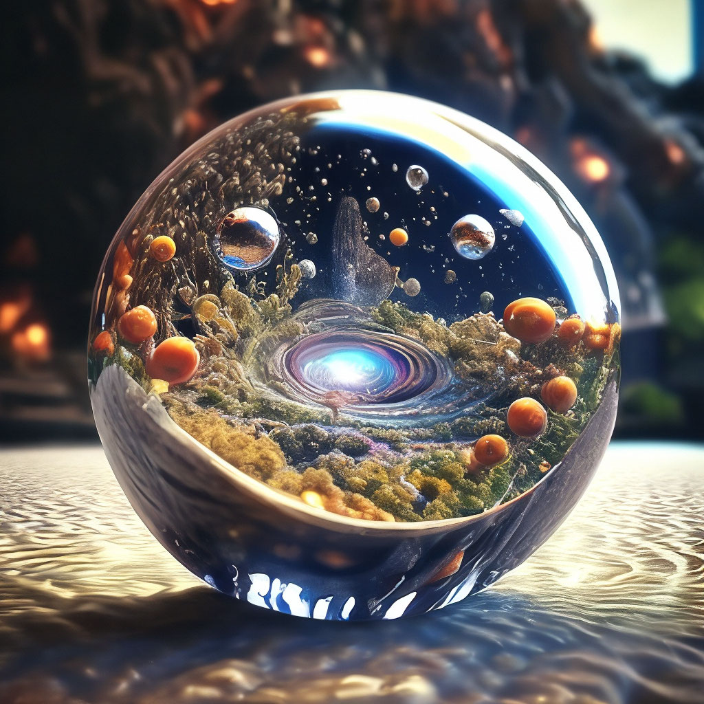 "Sphere of life,galaxy,hyperdetalization,lots of details,realistic ...