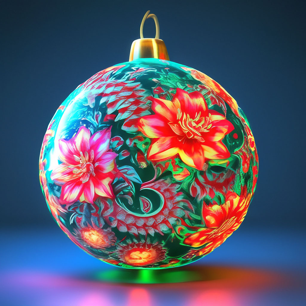 "3D, a world of quantum wonders Christmas tree ball, vintage,phosphor ...