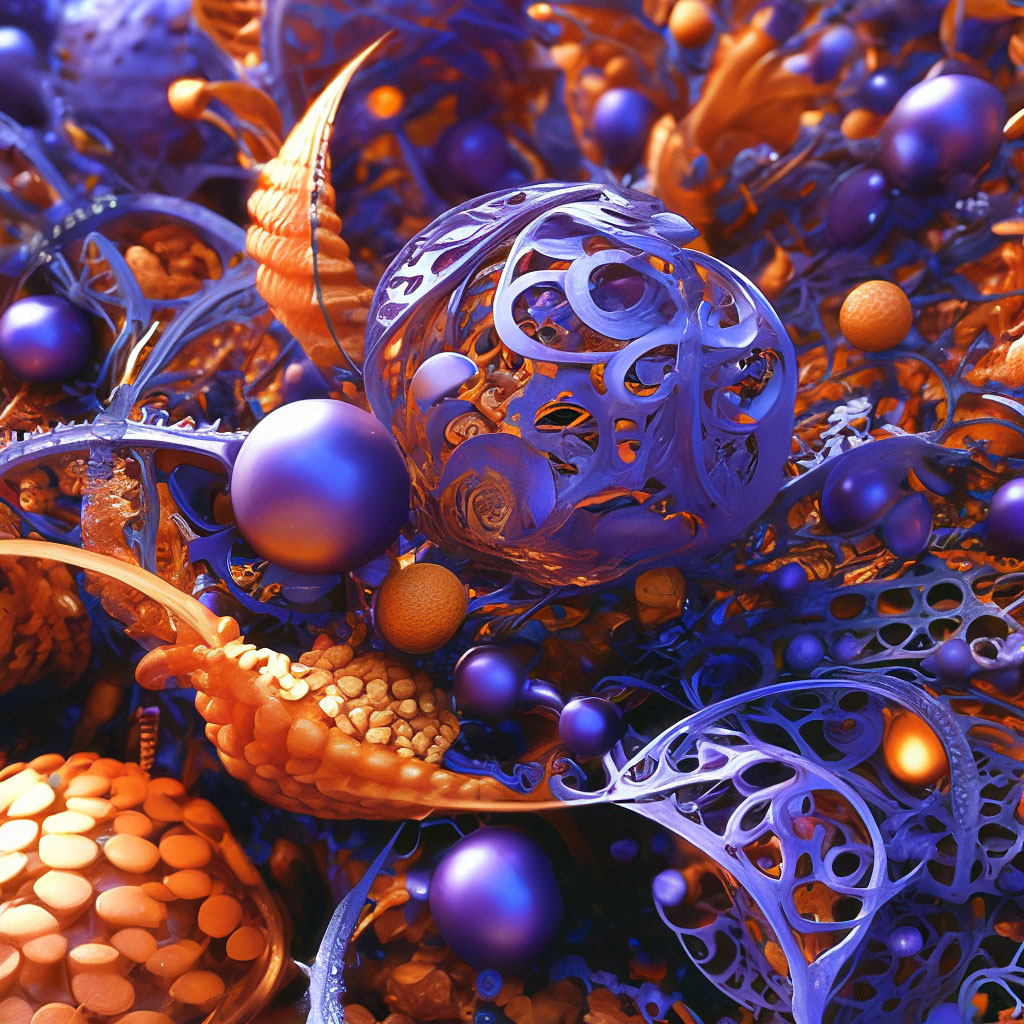 "Nuts for cinderella,wild neural network fantasy, black-orange-purple ...