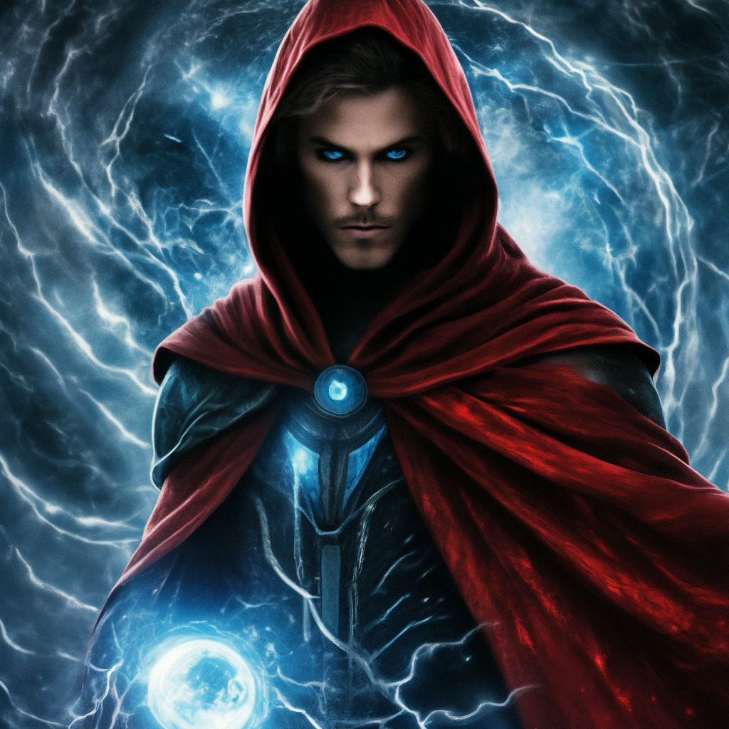 "The archon in a black and red cloak holds the galaxy in his hands a ...