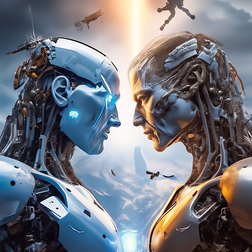"Masterpiece vs skynet" — image created in Shedevrum