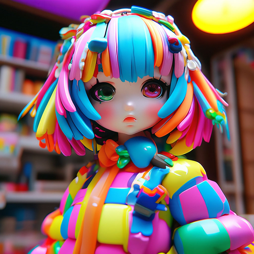 "Anime dolls designed by #Takashimurakami, COLORFUL, complex texture of ...