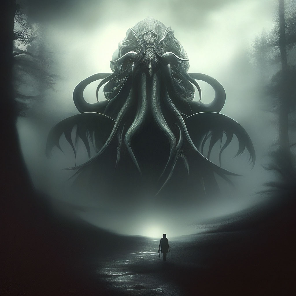 "Cthulhu, madness" — image created in Shedevrum